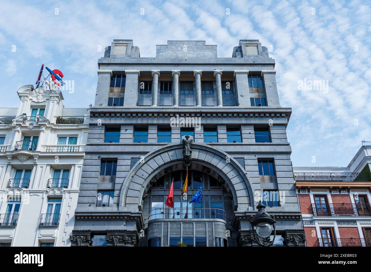 Madrid, Spain - May, 19, 2024: Historic building of Industrial Bank by ...
