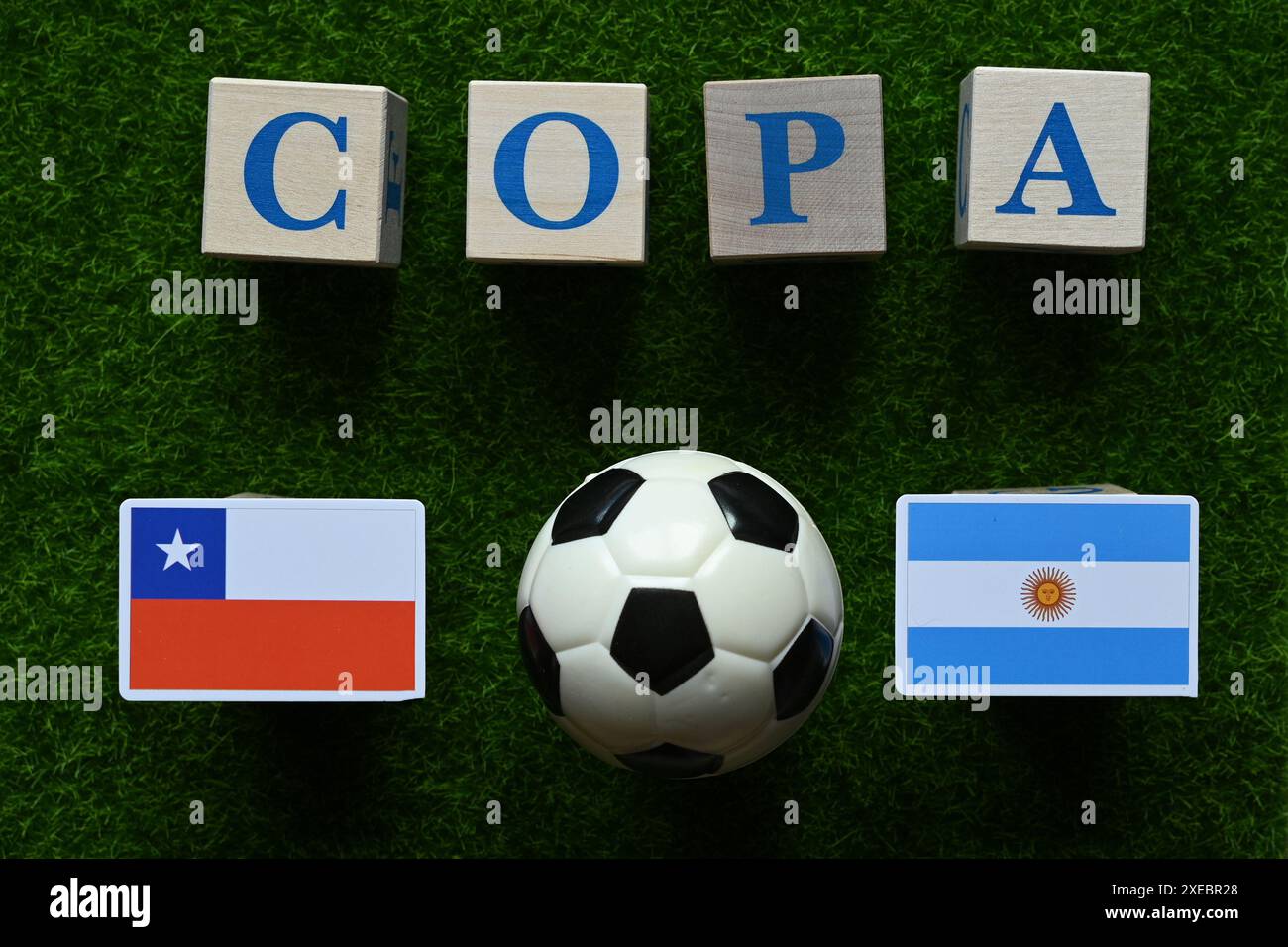 June 18, 2024, Miami, USA. Flags of the participating teams of the ...