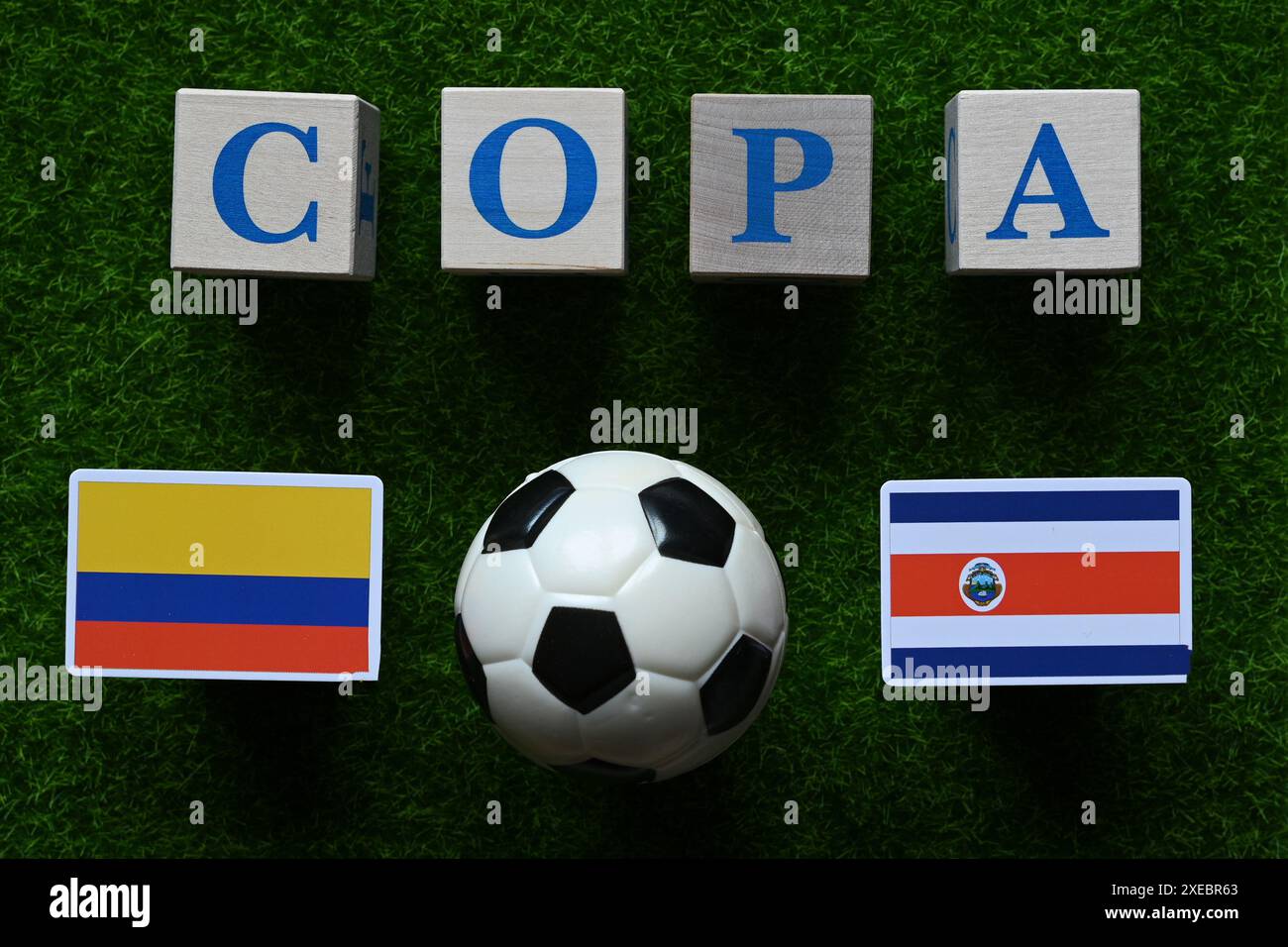 June 18, 2024, Miami, USA. Flags of the participating teams of the ...