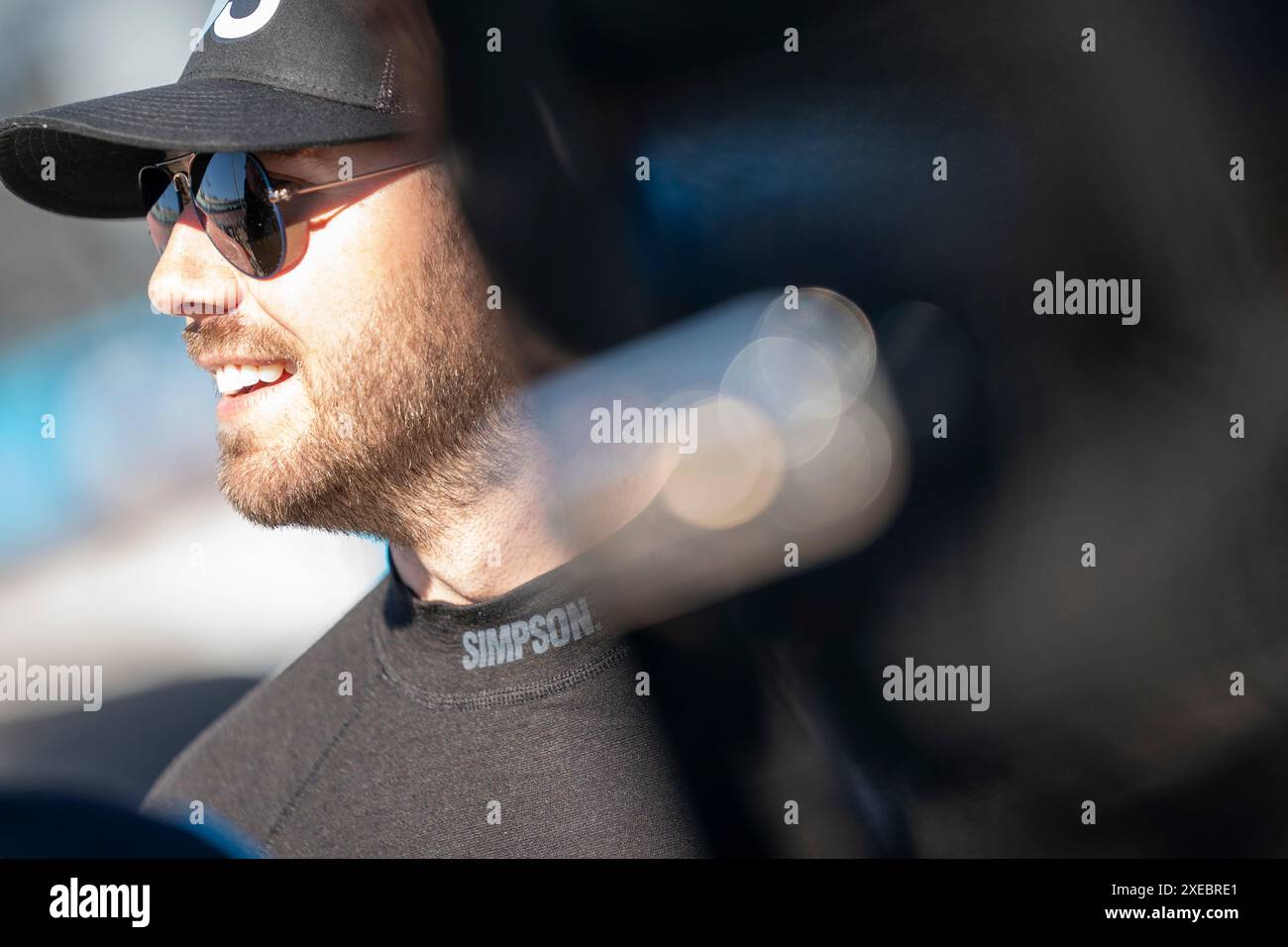 Kyle Weatherman takes to the track to practice for the Call811.com ...
