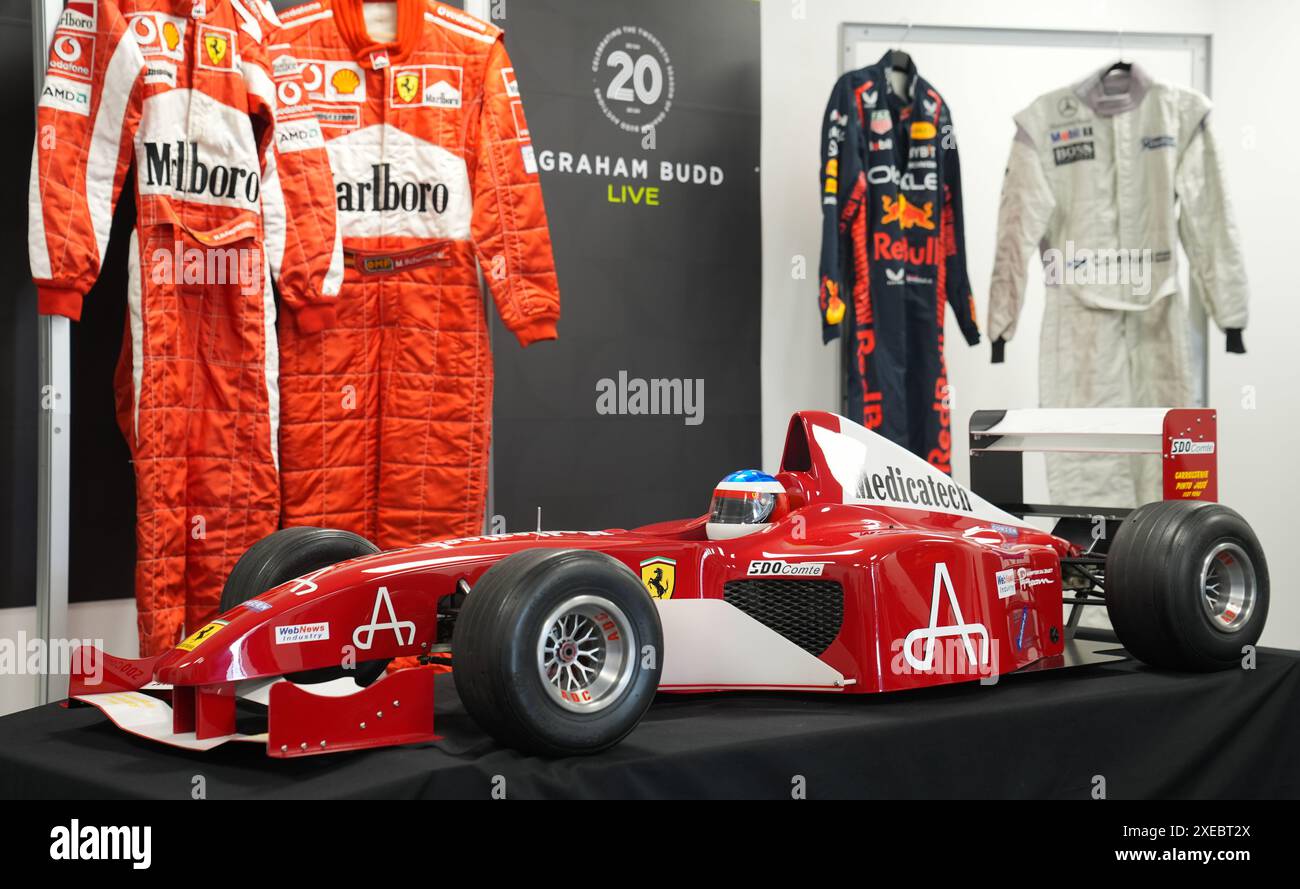 The 1:3 scale model of the F1 Ferrari F2002, the car Michael Schumacher ...