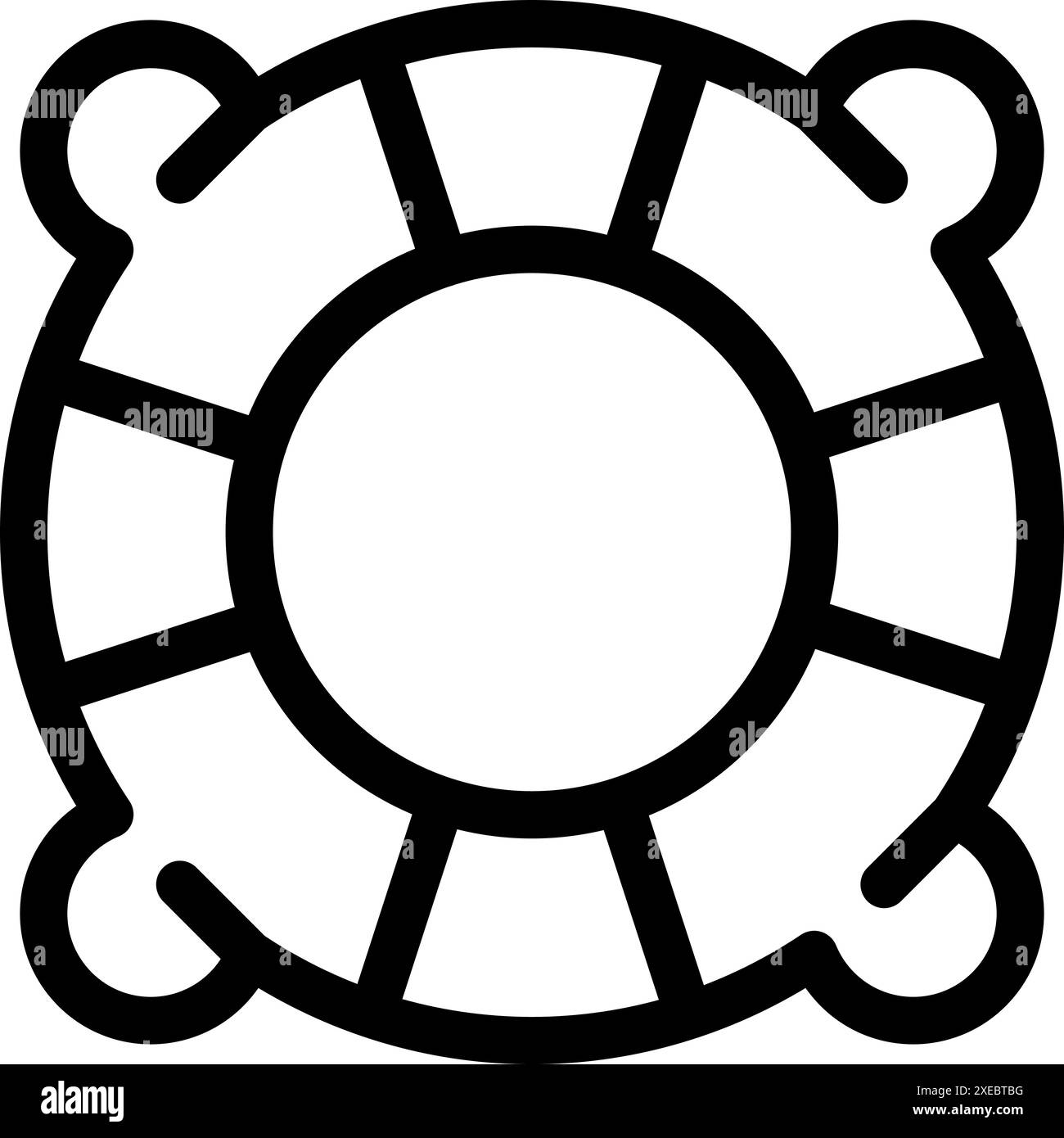 Simple lifesaver is floating, ready to provide safety and rescue in a ...