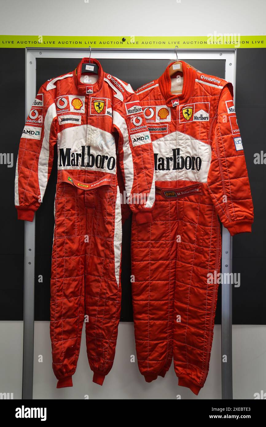 The race suits worn by Rubens Barrichello for the 2005 Chinese Grand ...