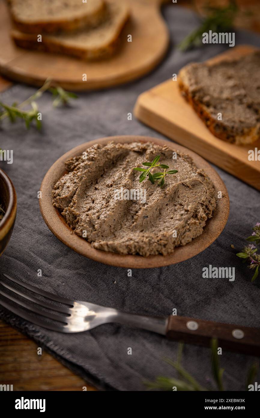 Liver pate spread in hi-res stock photography and images - Alamy