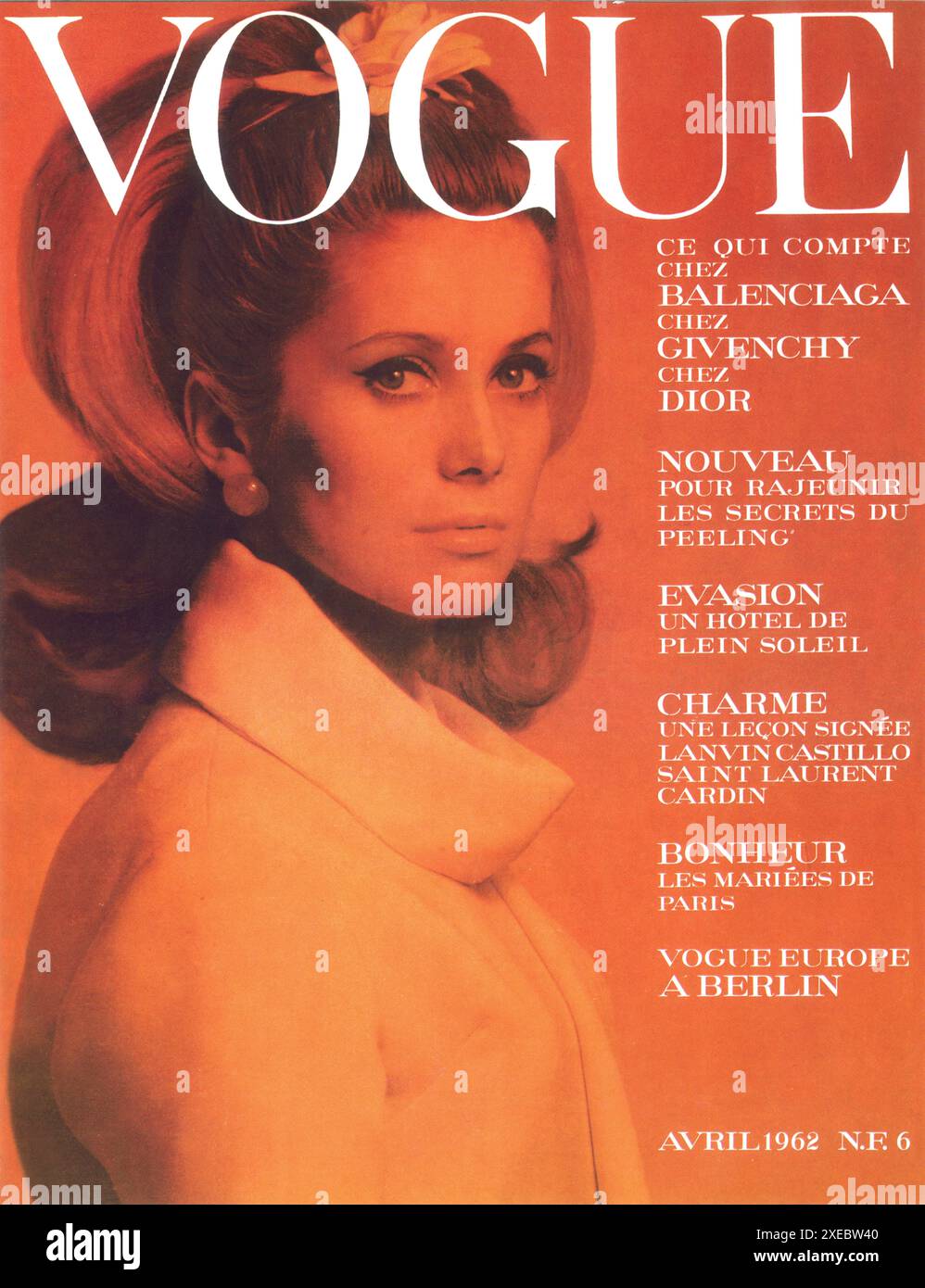 1962 April Vogue Paris cover with Catherine Deneuve by Helmut Newton ... 1962 April Vogue Paris cover with Catherine Deneuve by Helmut Newton ...