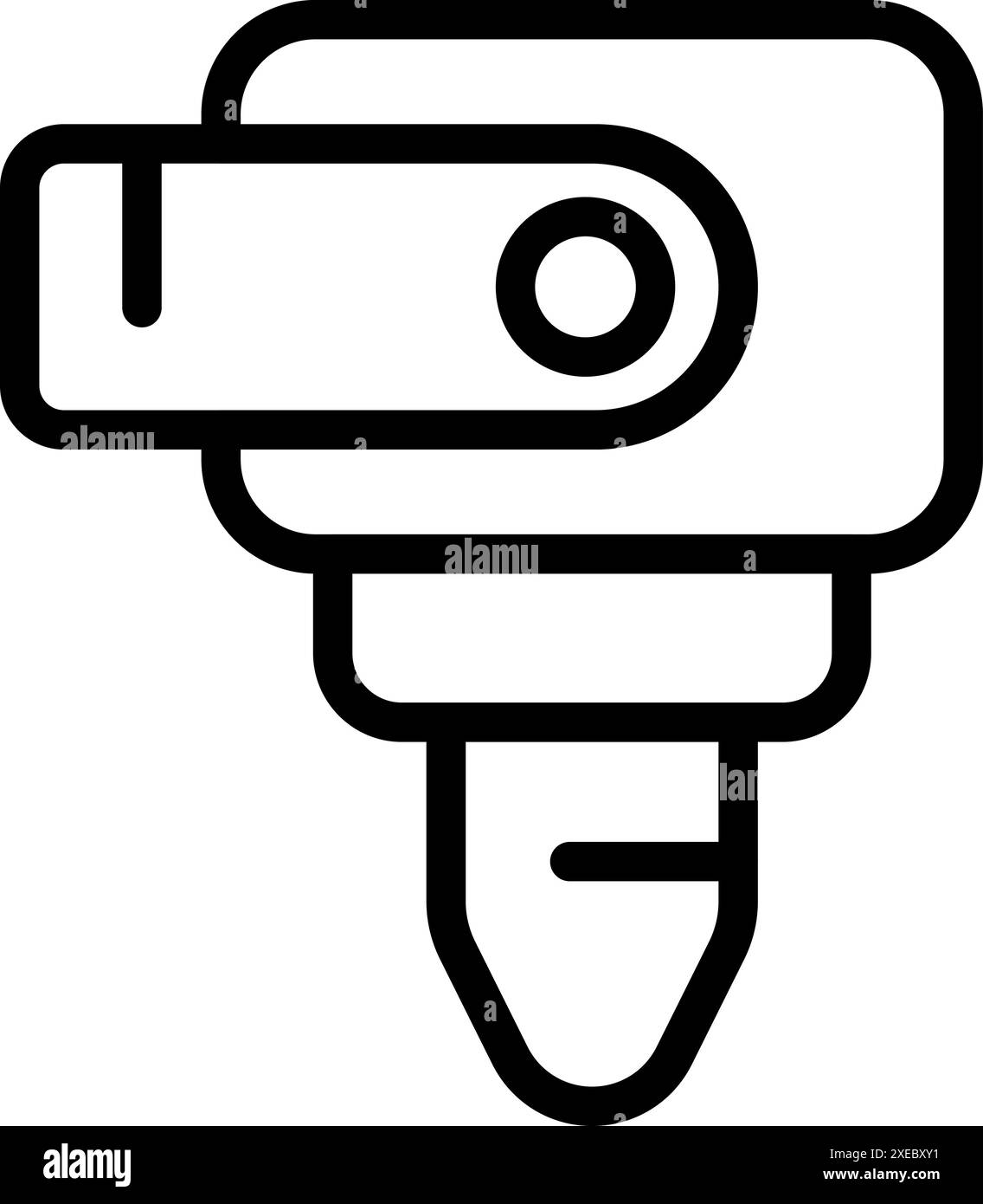 Line art icon depicting a pen shaped electric engraving tool with a ...
