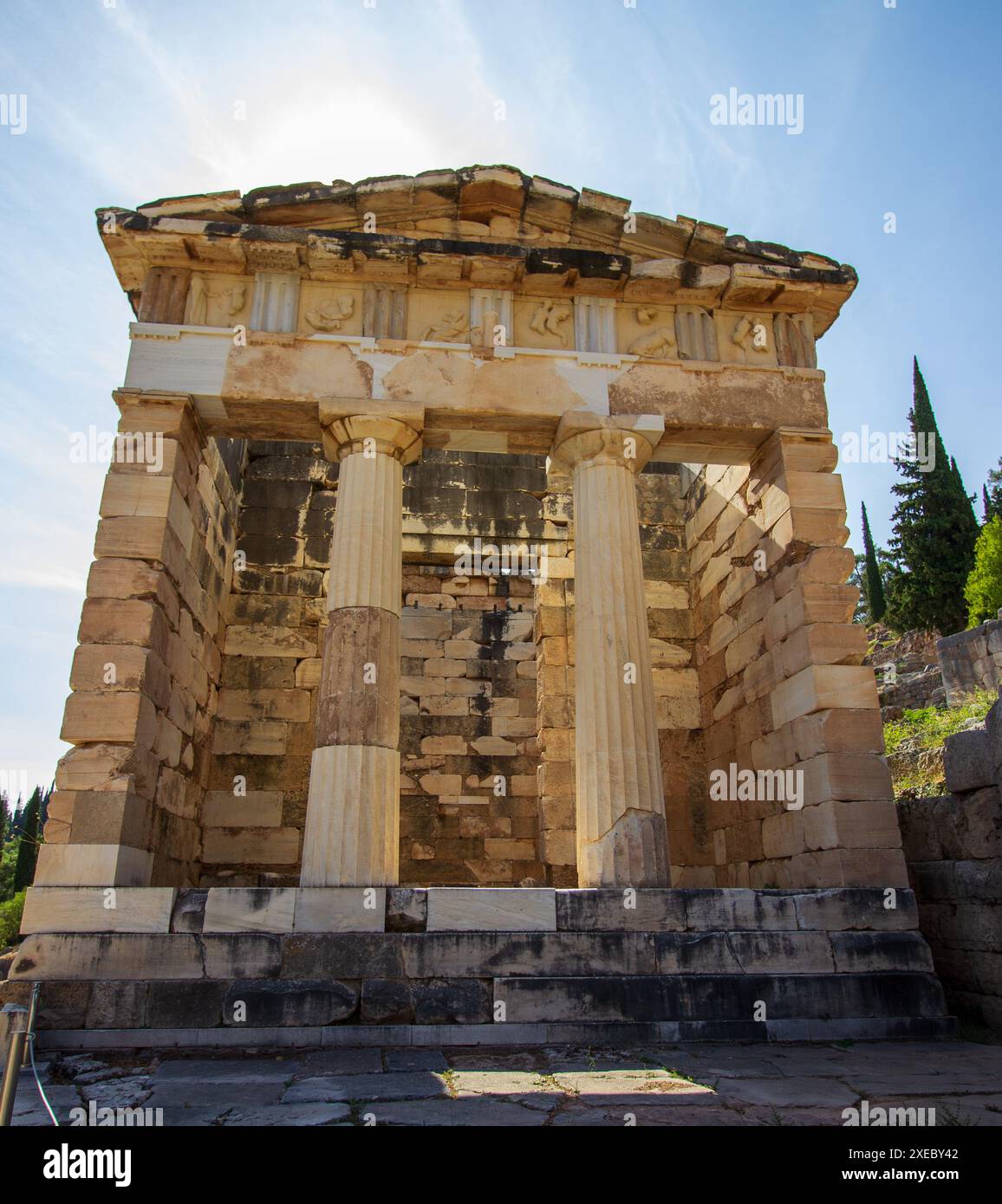 The Treasury of Athens in Delphi Archaeological Ruins of the Oracle of ...
