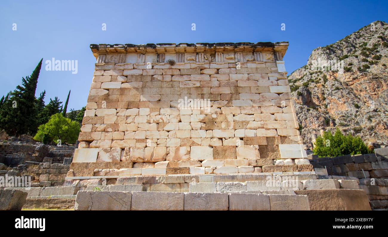 The Treasury of Athens in Delphi Archaeological Ruins of the Oracle of ...