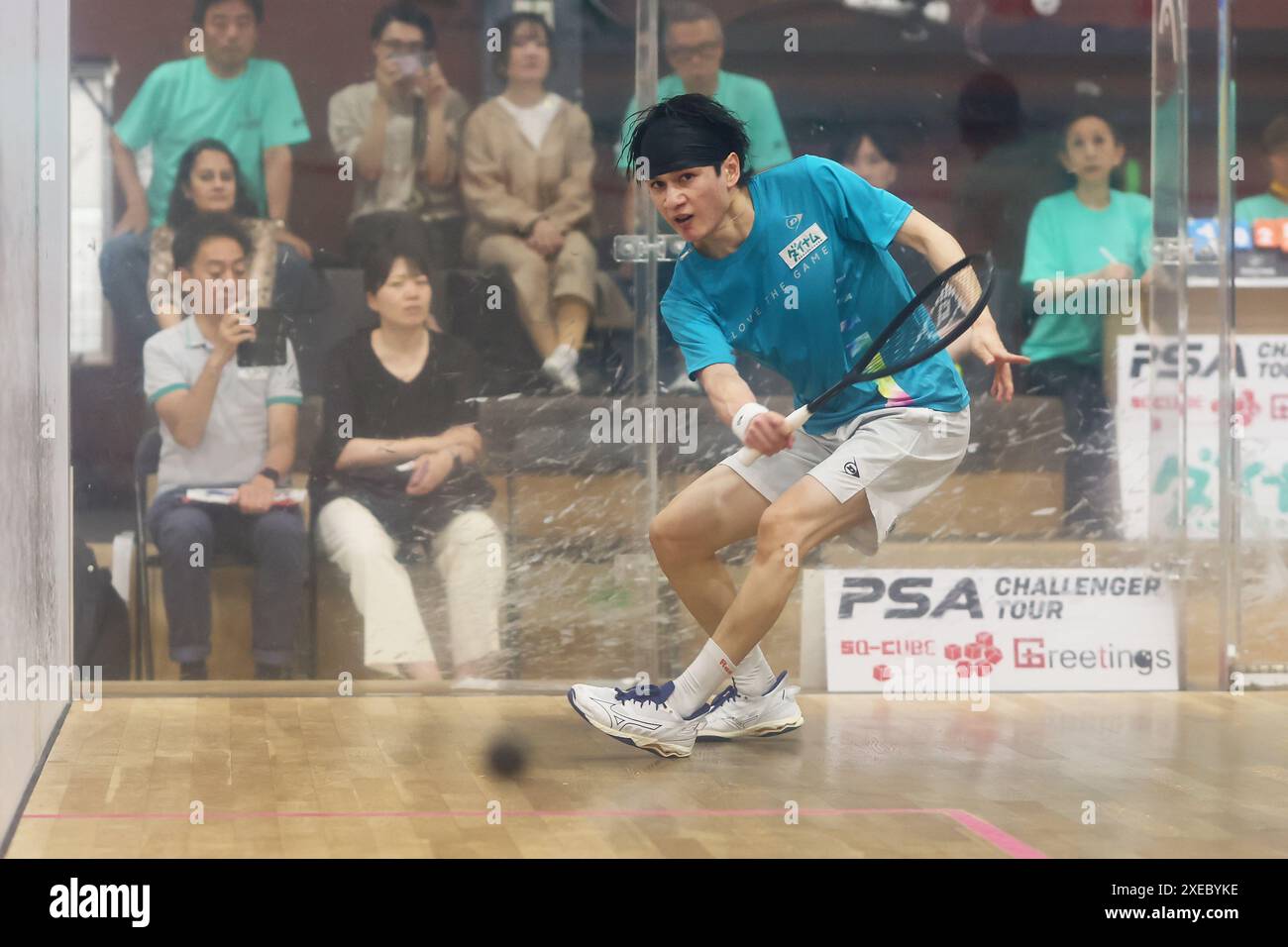 Kanagawa, Japan. 27th June, 2024. Ryunosuke Tsukue (JPN) Squash : DYNAM CUP PSA SQ-CUBE OPEN ...