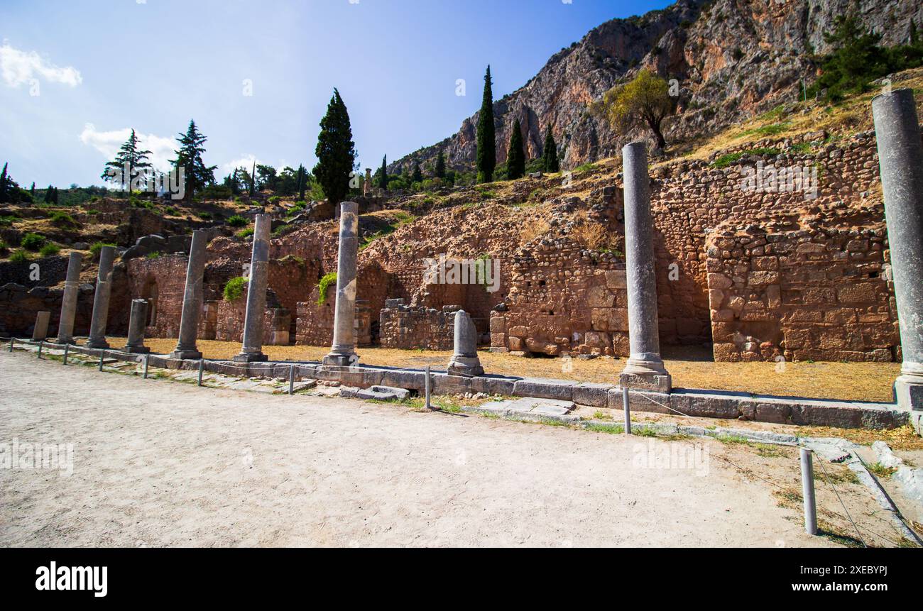 The Treasury of Athens in Delphi Archaeological Ruins of the Oracle of ...
