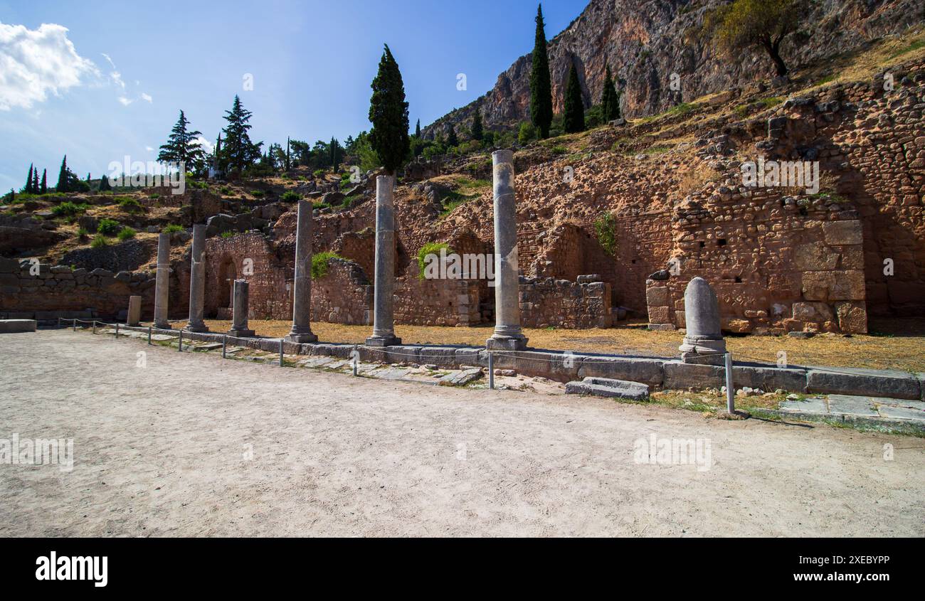 The Treasury of Athens in Delphi Archaeological Ruins of the Oracle of ...