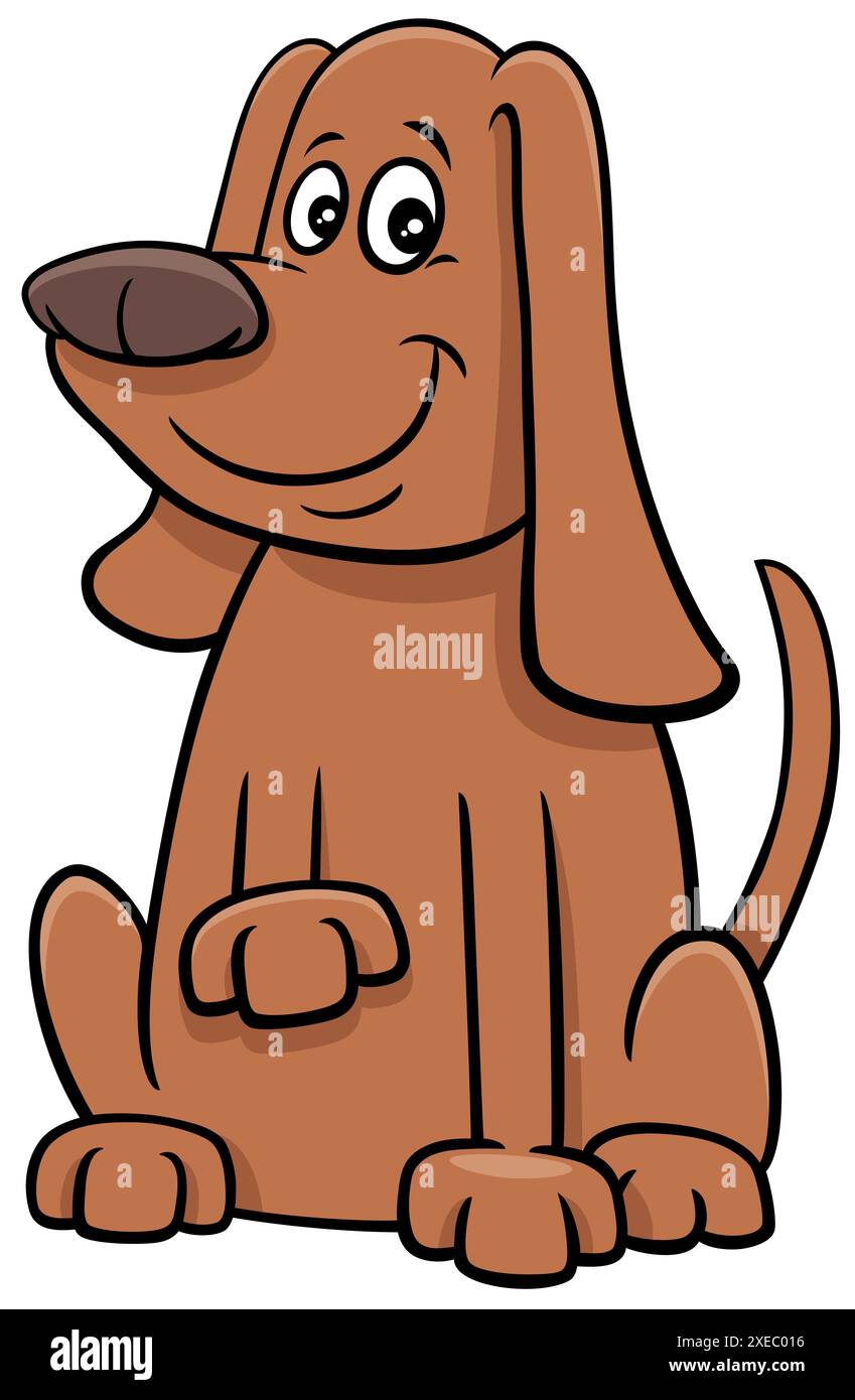 Dog cartoon drawing sitting vector hi-res stock photography and images ...