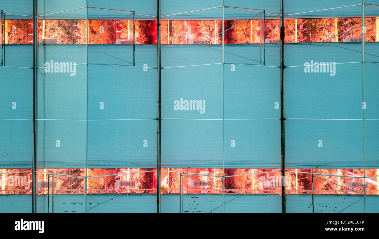 Agro-Architecture: Luminous LED Panels in Vertical Farming Structure ...