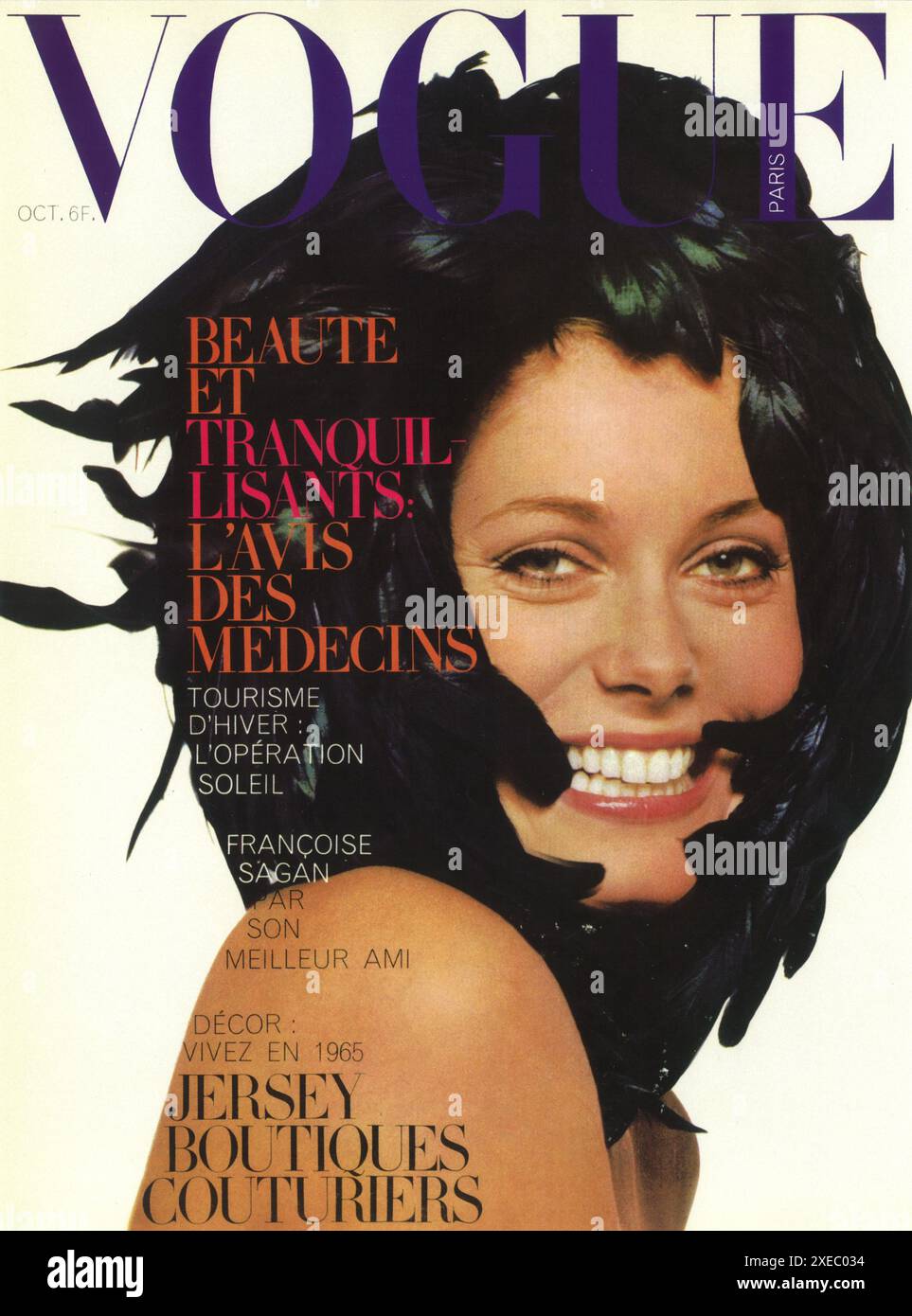 1965 October Vogue Paris cover with Catherine Deneuve Stock Photo - Alamy