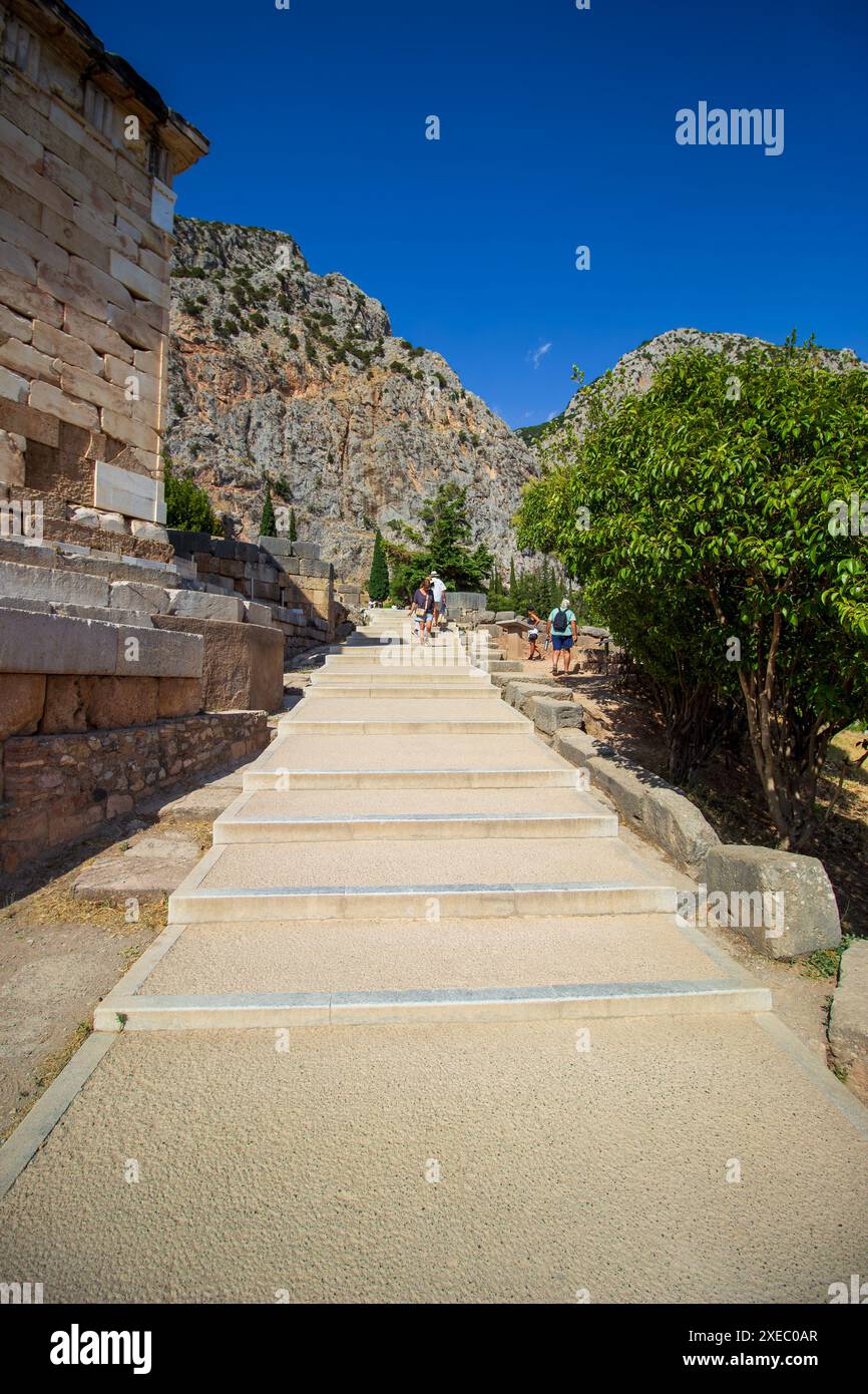 The Treasury of Athens in Delphi Archaeological Ruins of the Oracle of ...