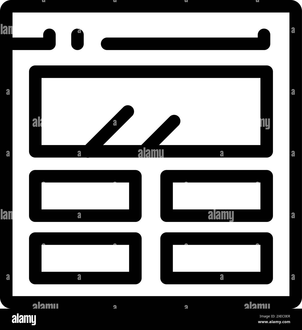 Website layout is being designed, showing the content management system ...