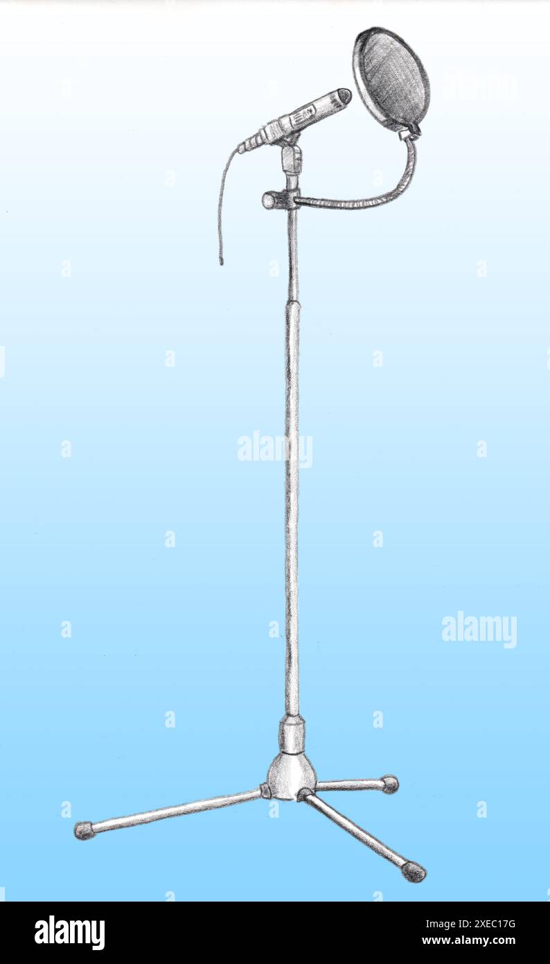 Microphone sketch hi-res stock photography and images - Alamy
