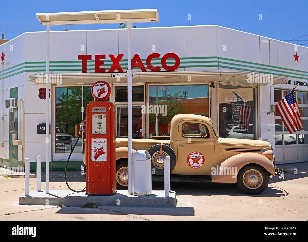 Gas pumps on Route 66, USA Stock Photo - Alamy