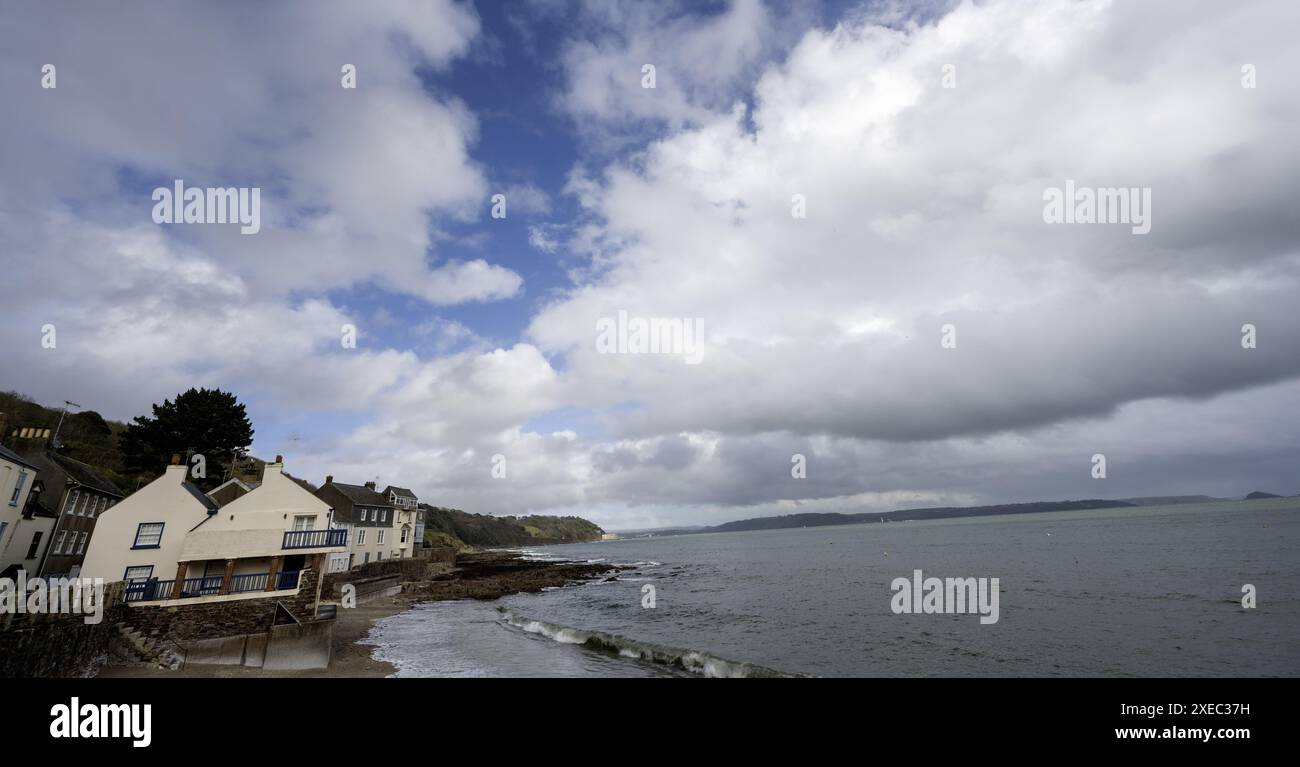Landscape showing Cawsand Bay, Cornwall, England, UK Stock Photo - Alamy