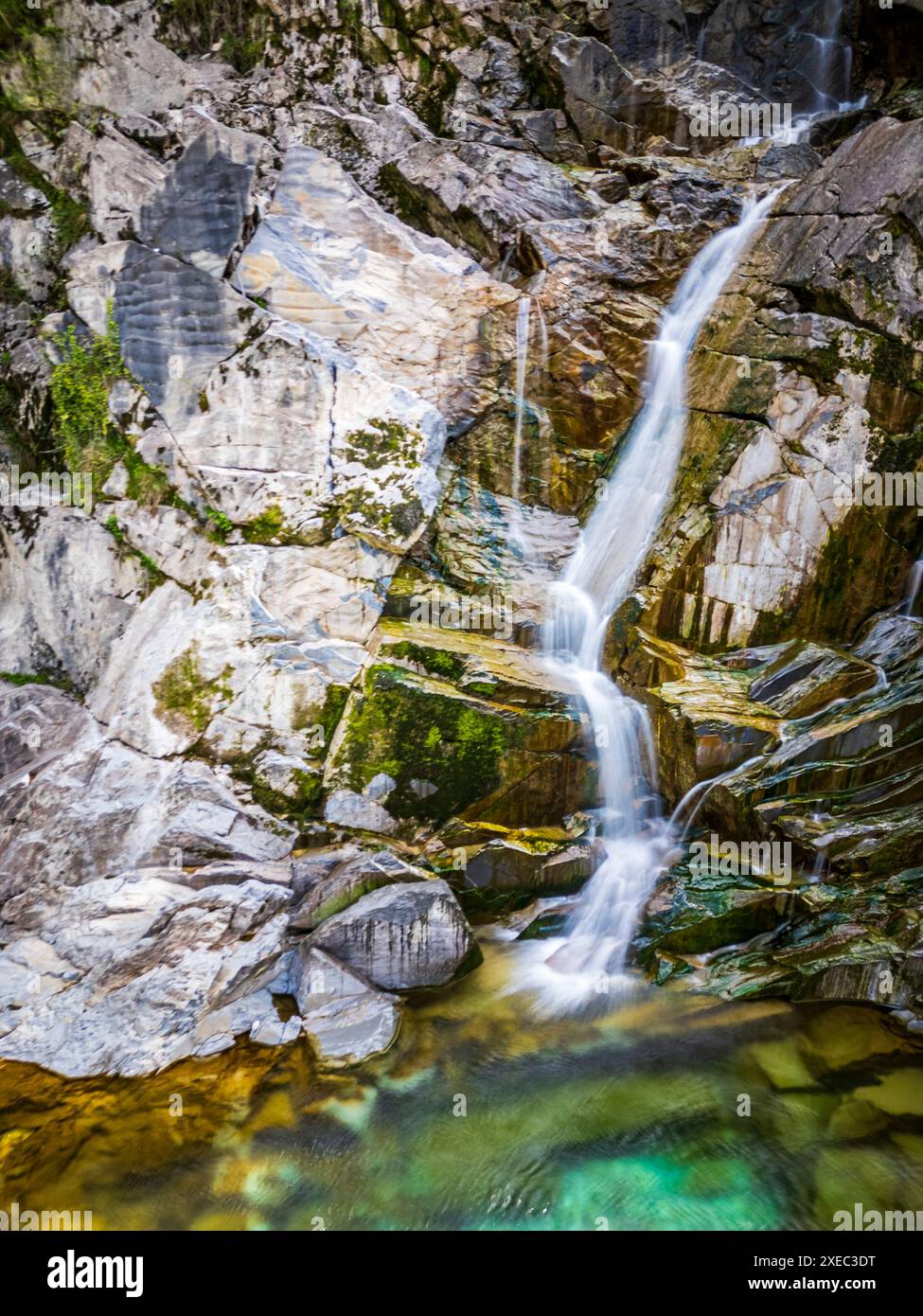 Waterfall and dam in the Julian Prealps. Crosis, pearl of Tarcento ...