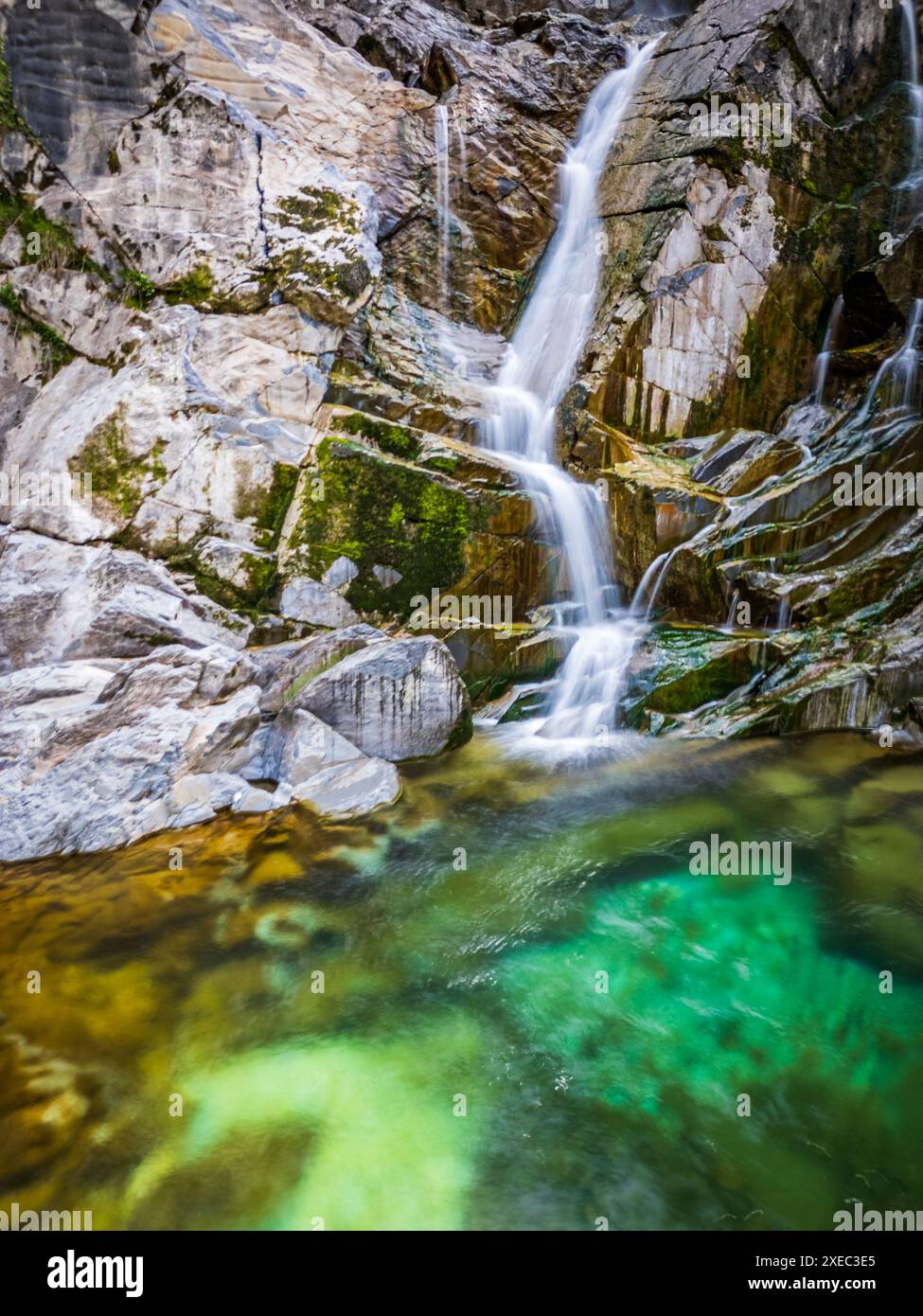 Waterfall and dam in the Julian Prealps. Crosis, pearl of Tarcento ...