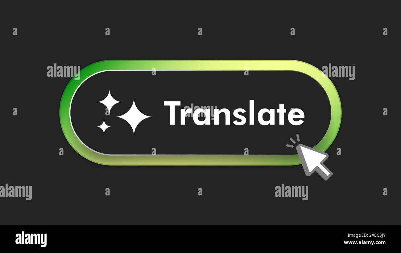 Generative AI translate button user interface. Artificial intelligence ... Generative AI translate button user interface. Artificial intelligence ...