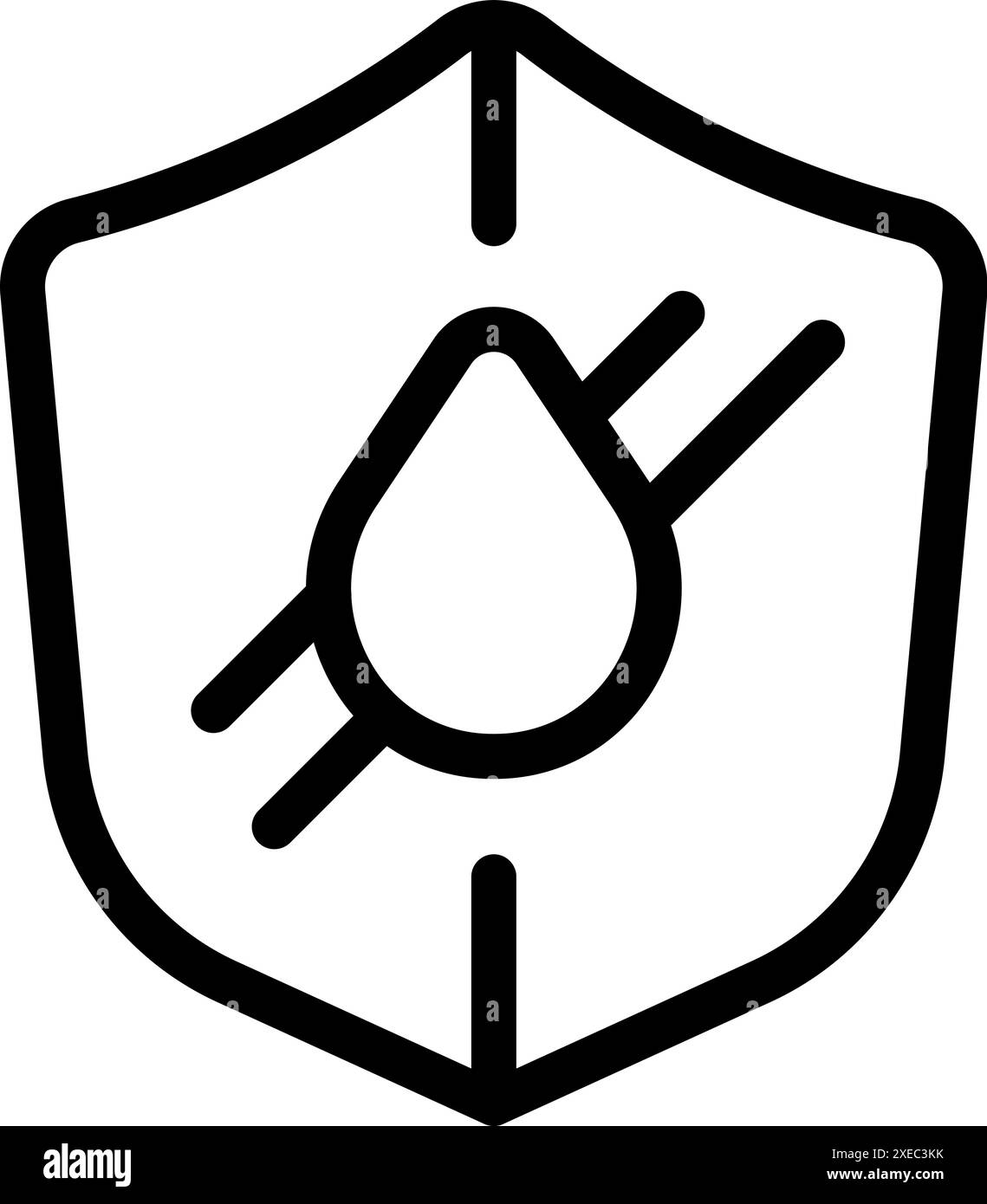 Waterproof material clothes feature icon showing a fabric being ...