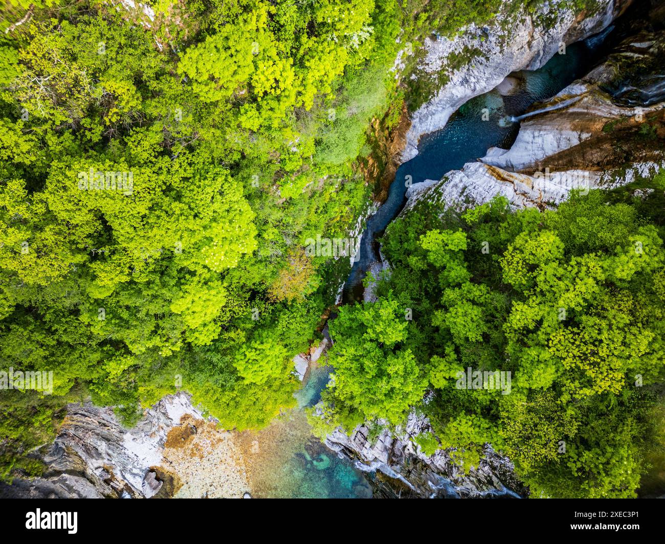 Waterfall and dam in the Julian Prealps. Crosis, pearl of Tarcento ...