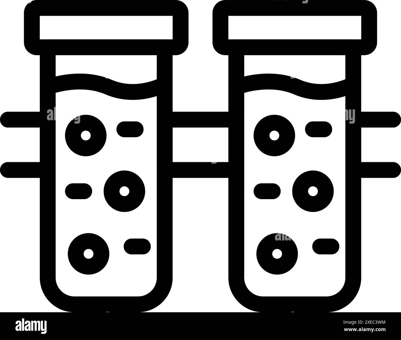 Icon of a chemical analysis process taking place in a laboratory ...