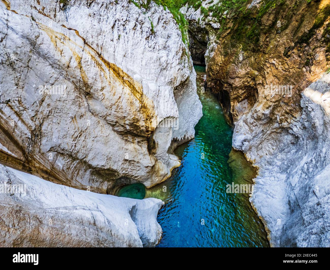 Waterfall and dam in the Julian Prealps. Crosis, pearl of Tarcento ...