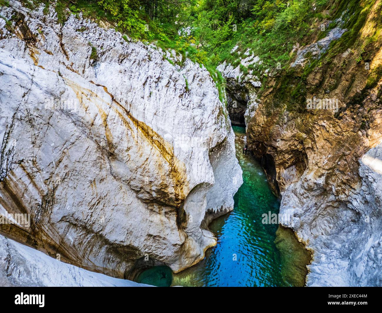Waterfall and dam in the Julian Prealps. Crosis, pearl of Tarcento ...