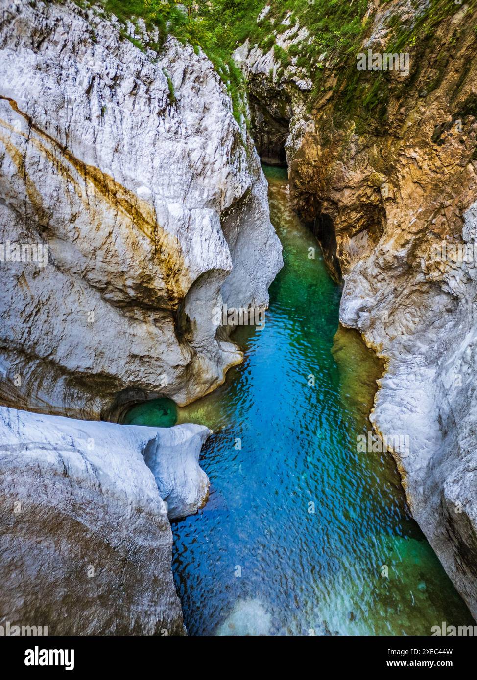 Waterfall and dam in the Julian Prealps. Crosis, pearl of Tarcento ...