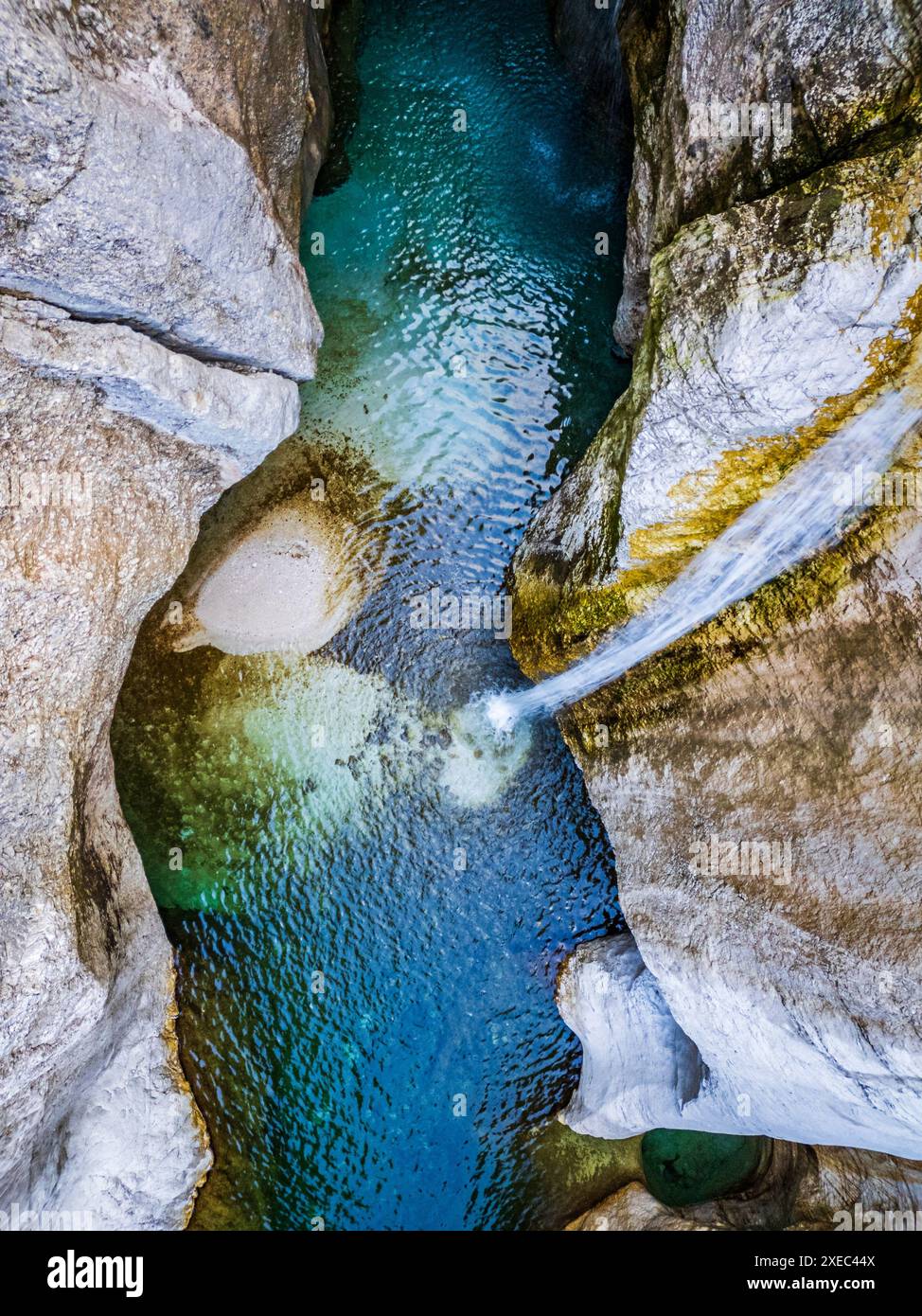Waterfall and dam in the Julian Prealps. Crosis, pearl of Tarcento ...