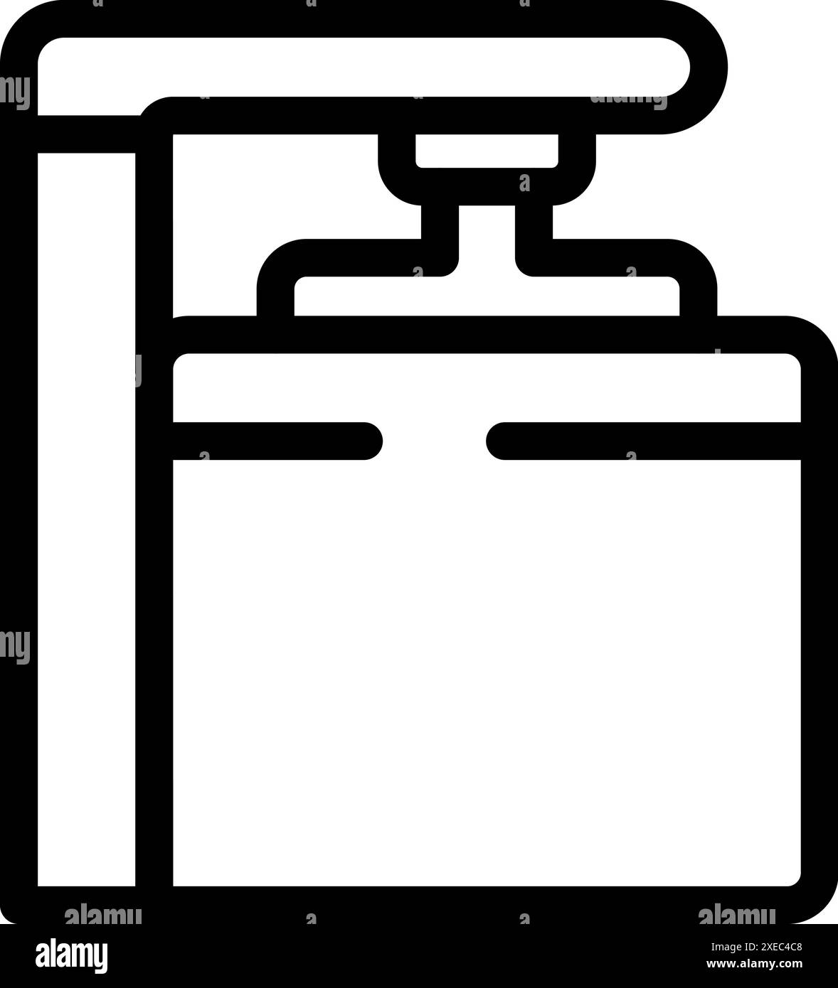 Car lifting equipment icon, garage lift outline icon for website design ...
