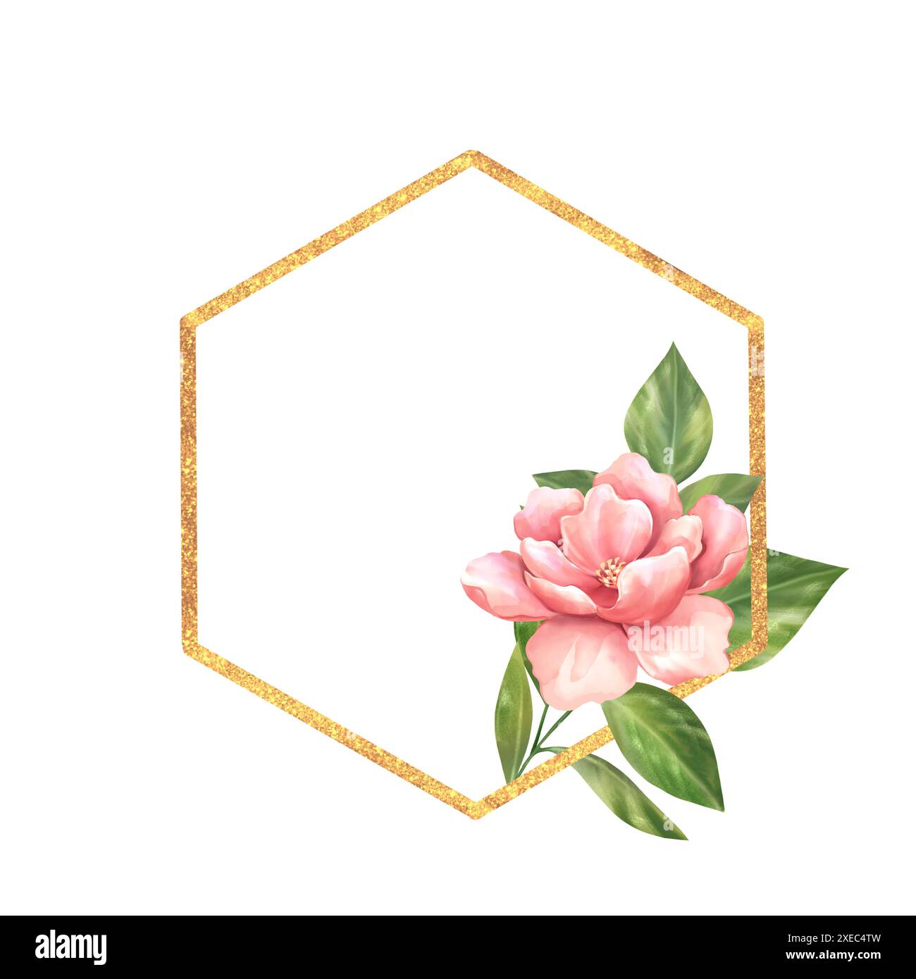 Gold flower frame design hi-res stock photography and images - Alamy