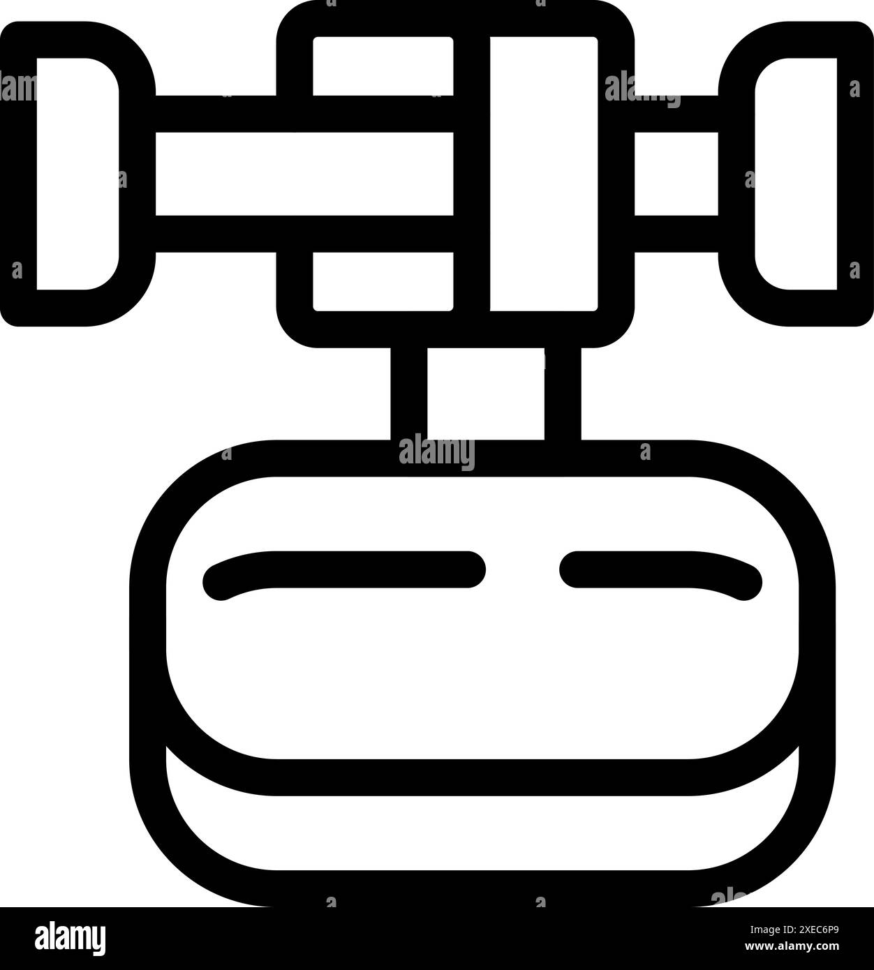 Black outline icon of a modern action camera recording extreme sports ...