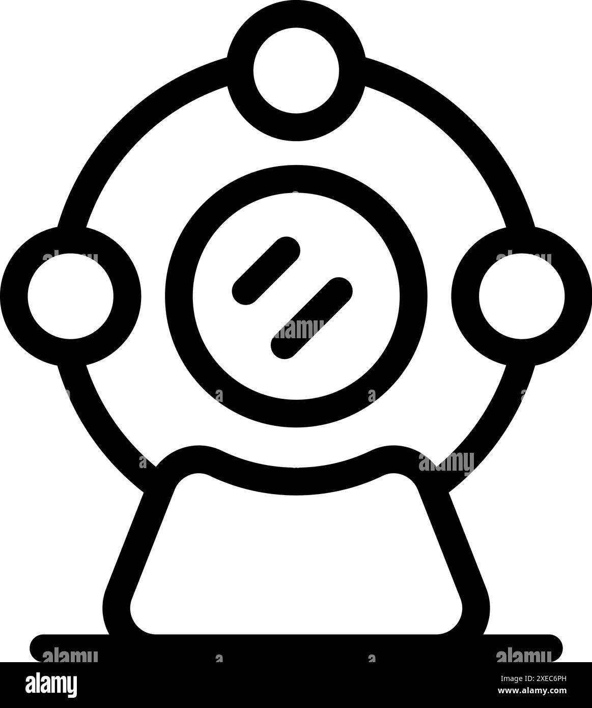 Space capsule orbiting around planet with open hatch for astronaut ...