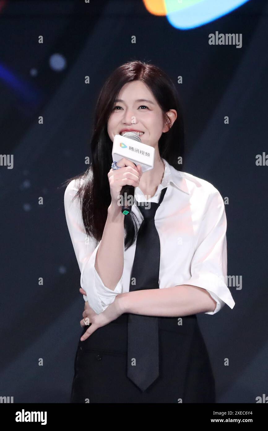 Taiwanese actress and singer Michelle Chen attends an activity in ...