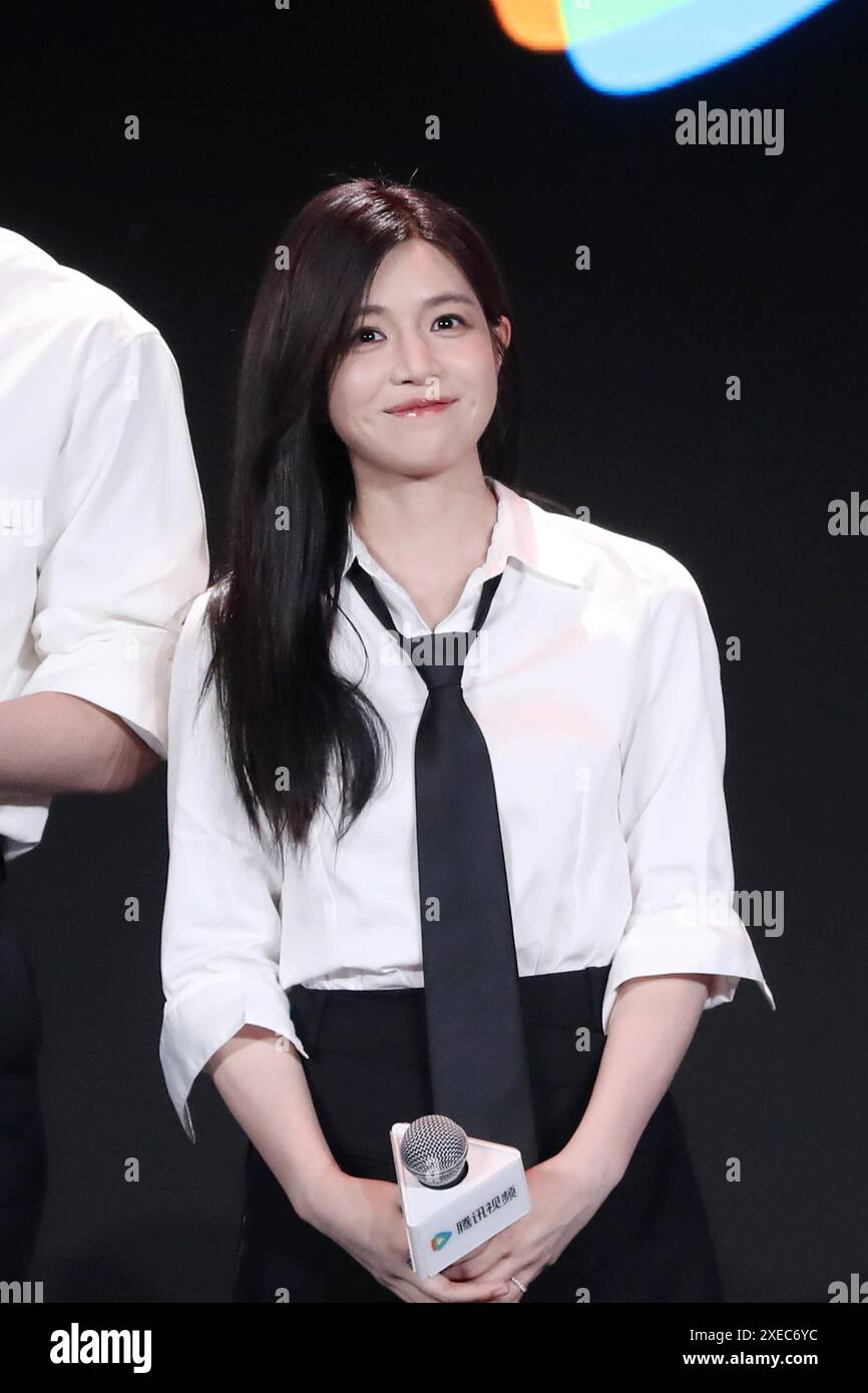 Taiwanese actress and singer Michelle Chen attends an activity in ...