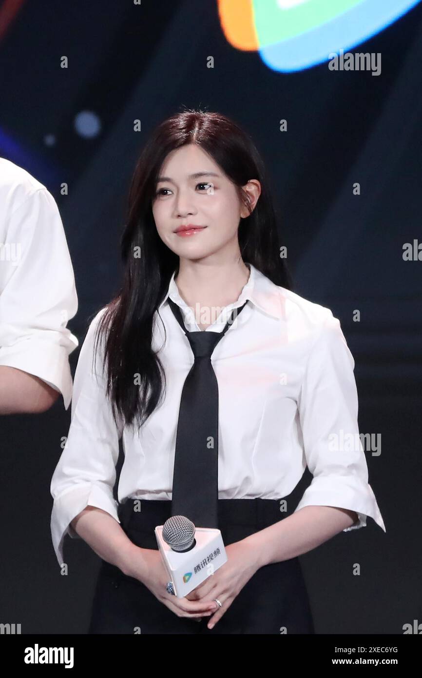 Taiwanese actress and singer Michelle Chen attends an activity in ...