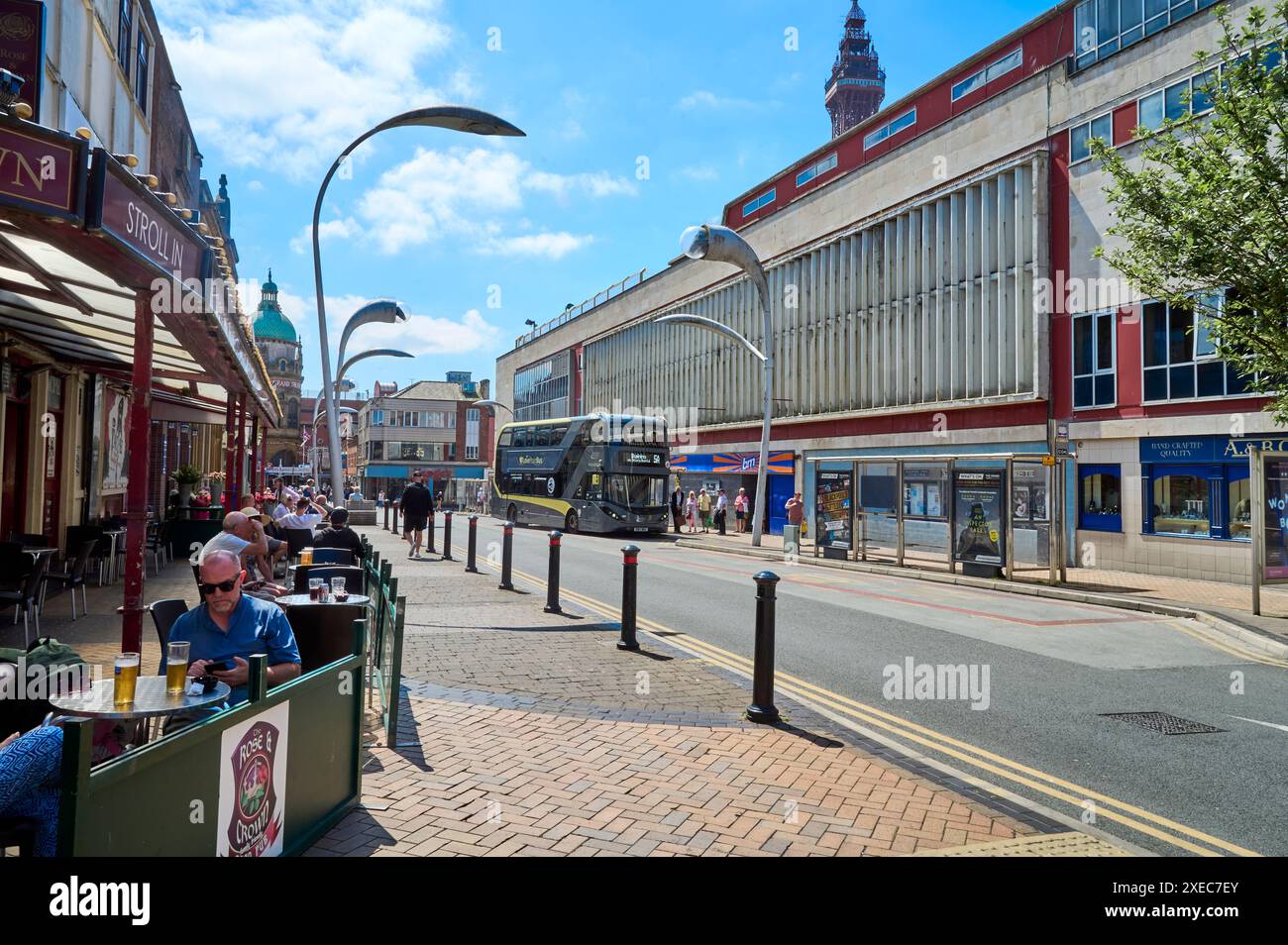 Market Street,Blackpool in summer Stock Photo - Alamy