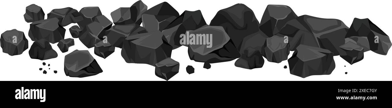 Set of border pile of energy overgrown coal Stock Vector Image & Art ...