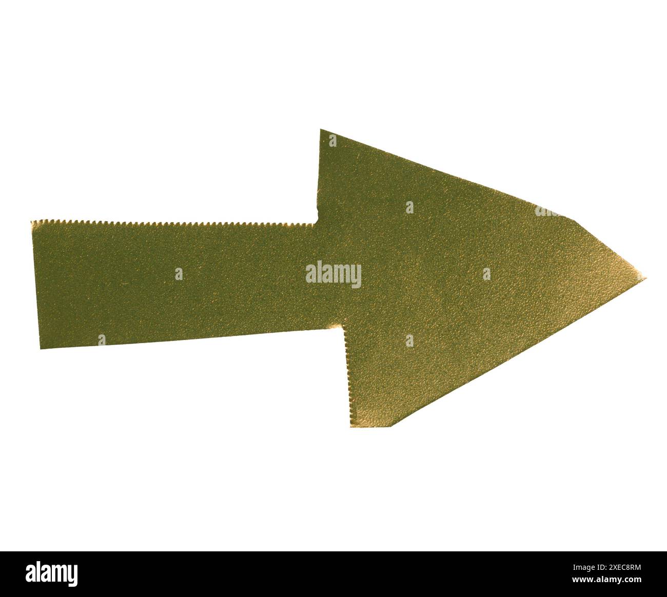 Arrow made of yellow shiny cardboard on isolated background Stock Photo ...