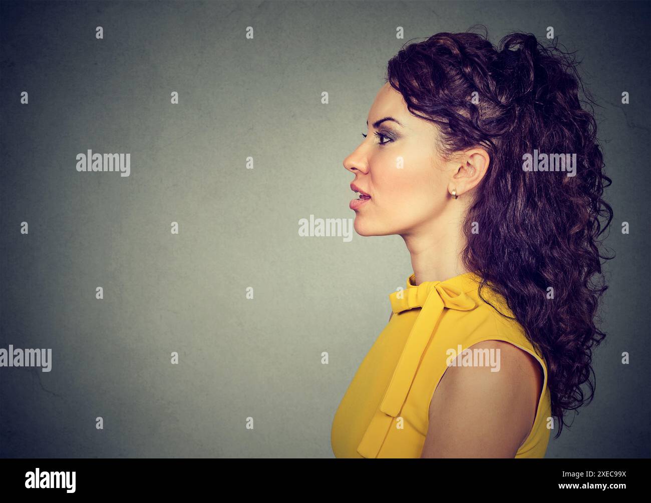 Lady side portrait profile hi-res stock photography and images - Alamy
