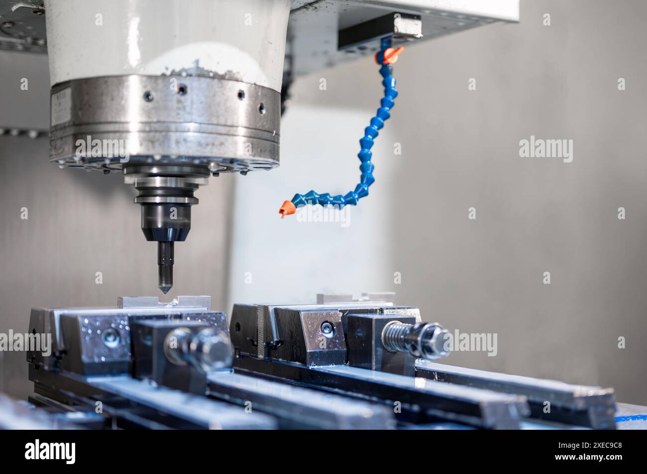 Process working of CNC turning, cutting, milling metal. Industrial ...