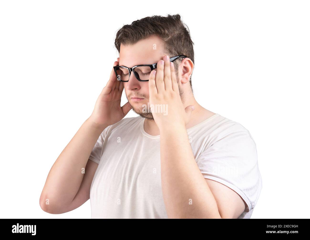 Sad fat guy thinking hi-res stock photography and images - Alamy