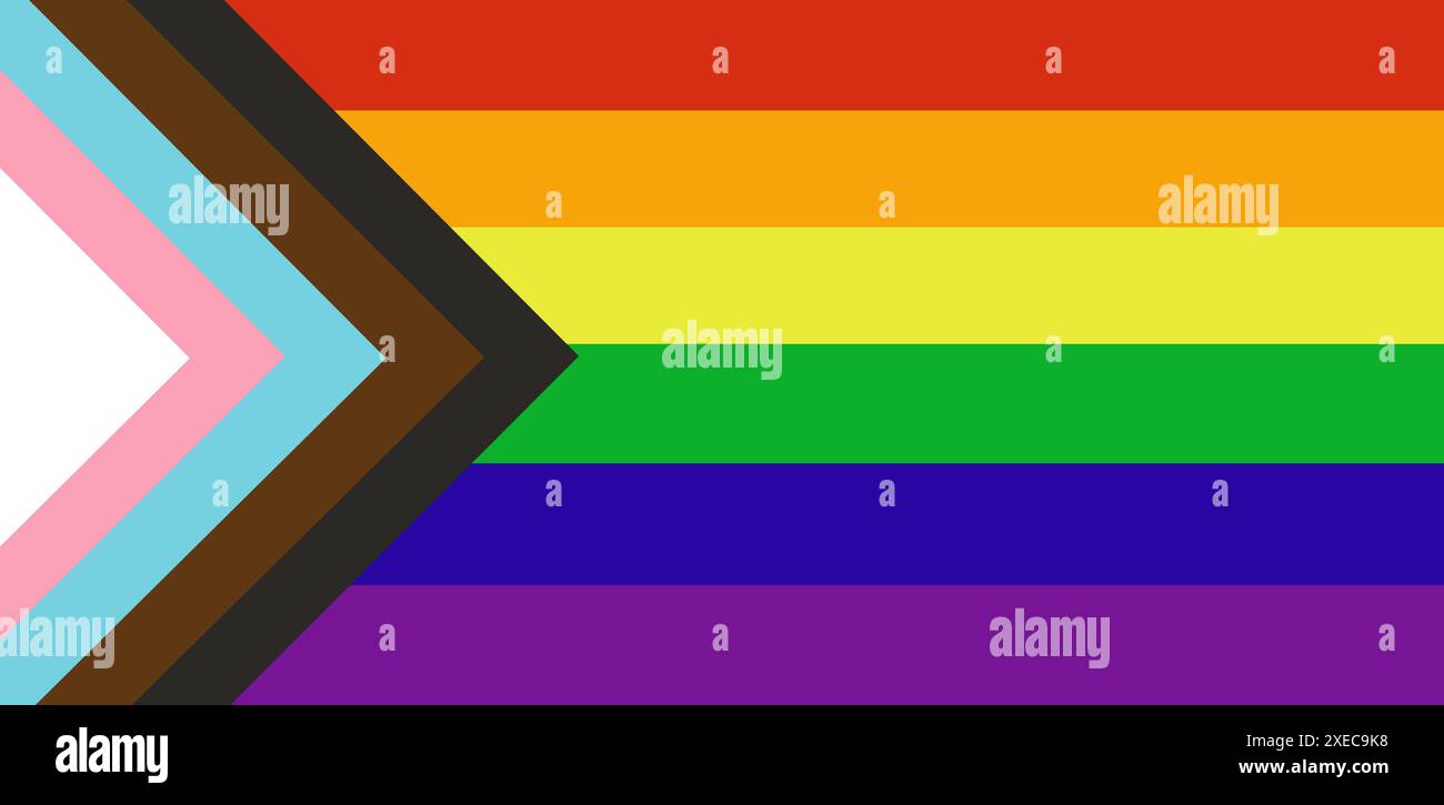 Progress Pride flag of Australia. Illustration of Australian Progress Pride flag. Australian ...