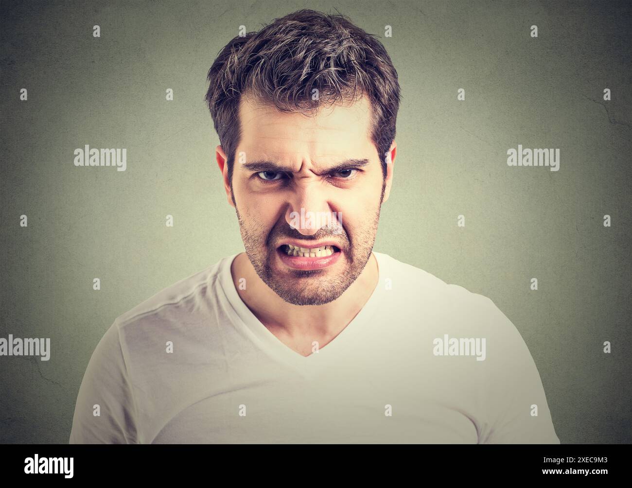 Portrait of an angry man Stock Photo - Alamy