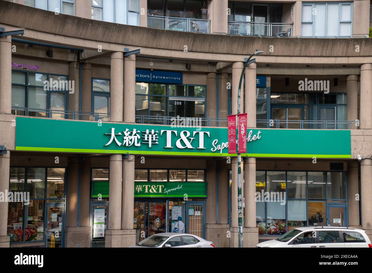 Vancouver, CANADA - Apr 26 2024 : T&T store front in china town in Vancouver. T&T Supermarket is ...