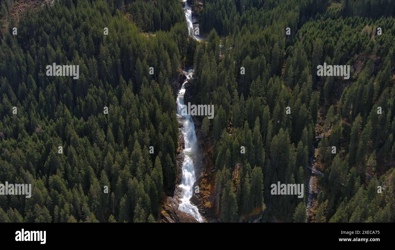 Krimml Waterfalls in Austrian Alps Stock Photo - Alamy